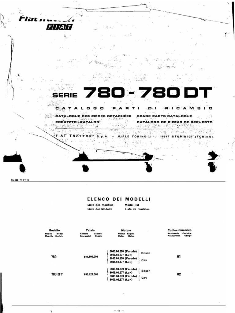 Catalog Parti Componente Tractor Fiat-780-780DT | Vehicles | Vehicle ...