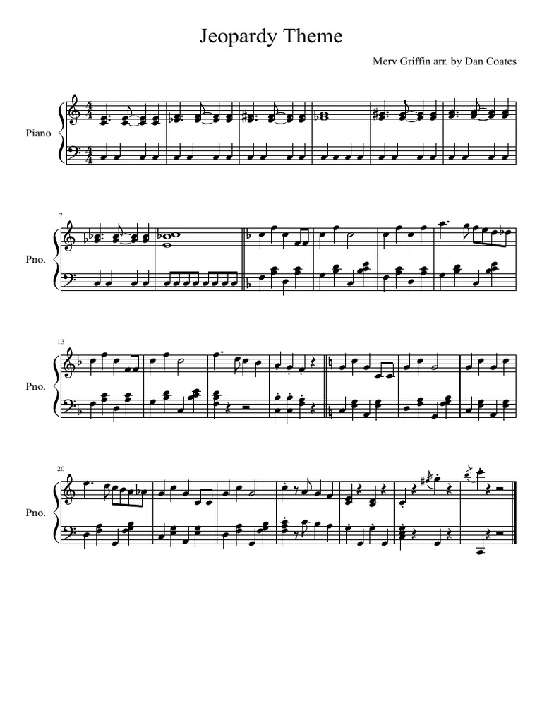 Jeopardy Theme | PDF