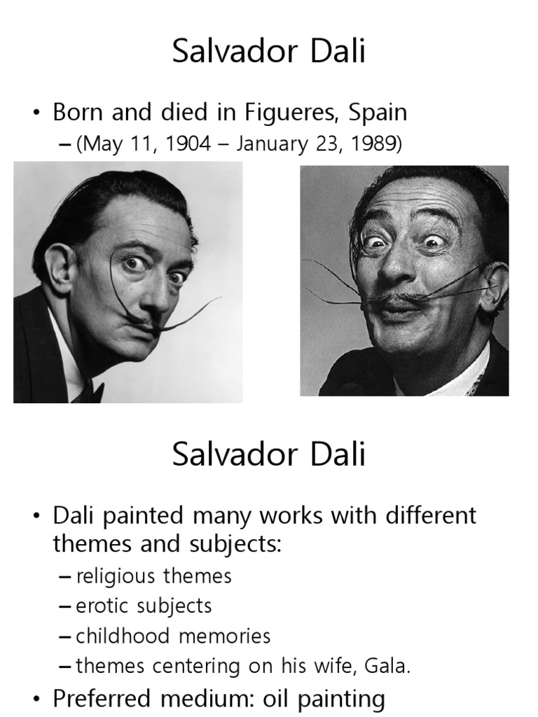 Salvador Dali: - Born and Died in Figueres, Spain | PDF | Art