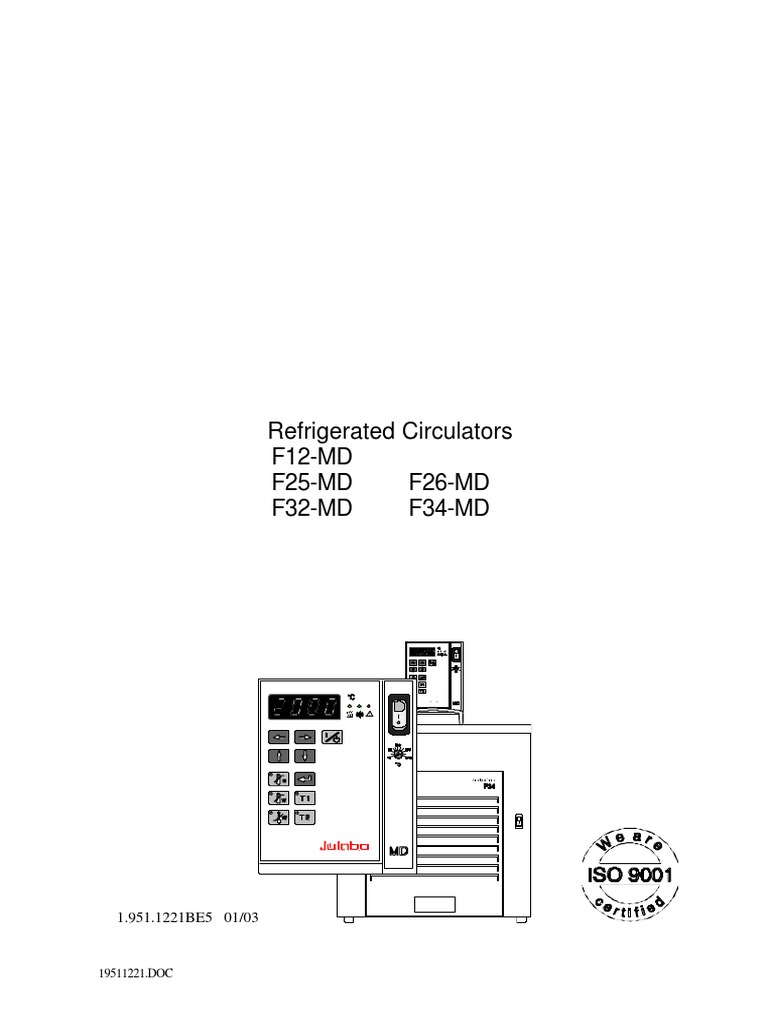 Manual de Julabo MD-F25 PDF | PDF | Fuse (Electrical) | Liquids