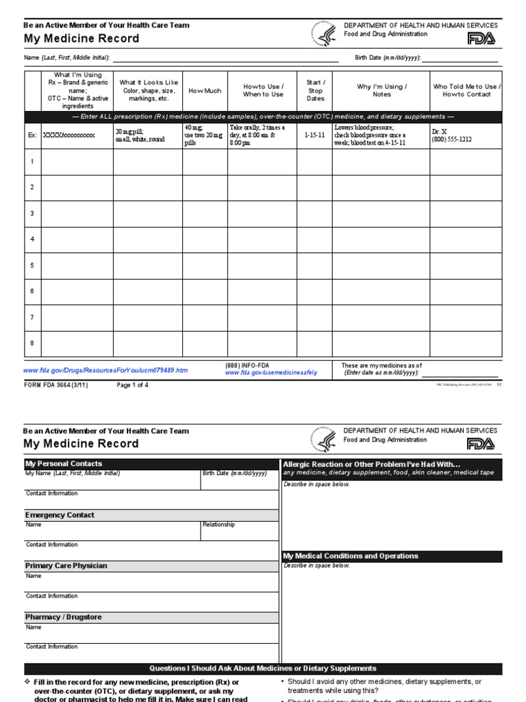 FDA Medical Record | PDF | Over The Counter Drug | Pharmaceutical Drug
