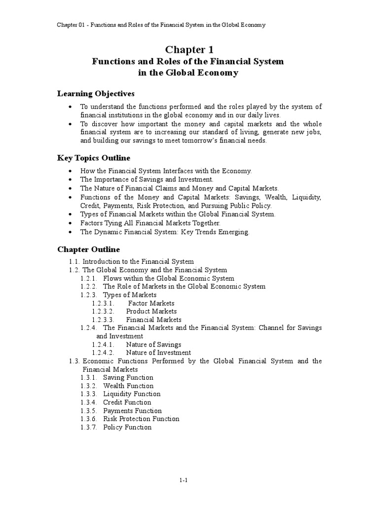 Chap 001 | PDF | Financial Markets | Saving
