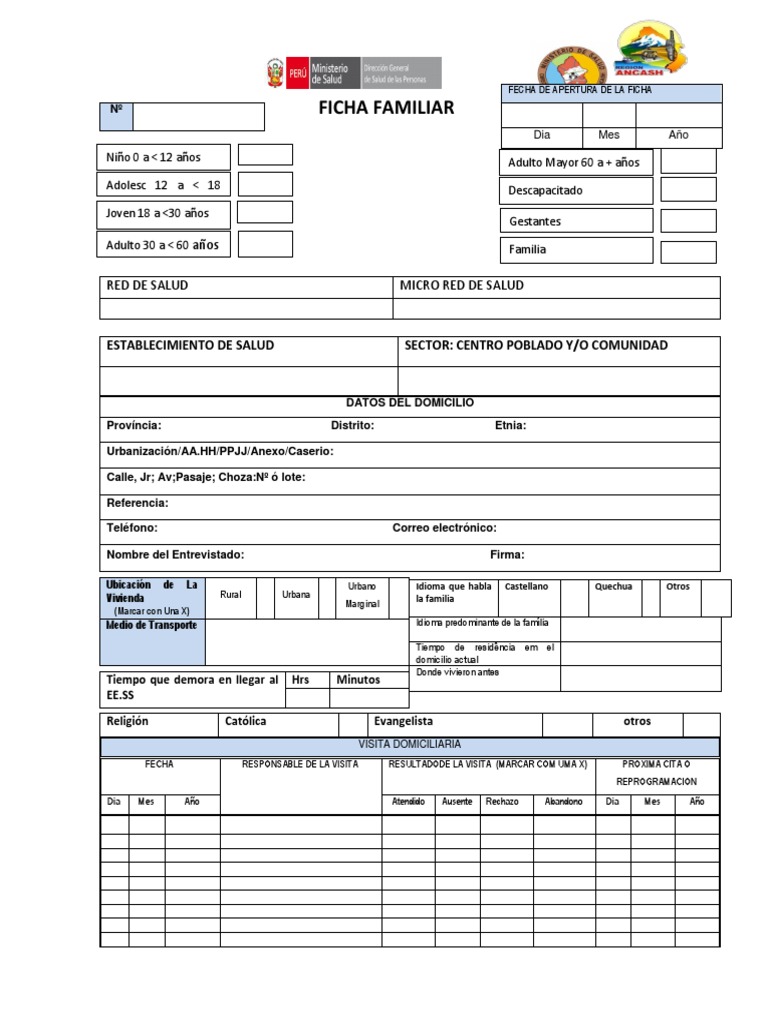 Ficha Familiar | PDF | Familia | Adultos