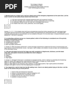 Geriatric Patient Assessment Quiz | PDF | Physical Examination | Major ...