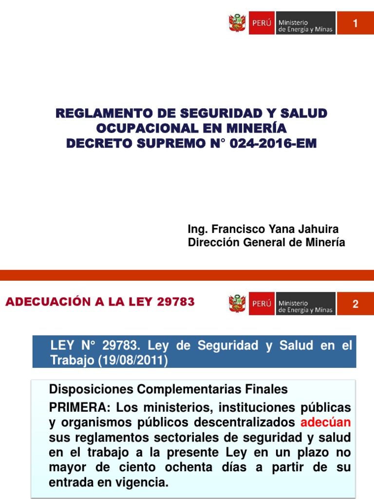 Power Point 024-2016-EM 23 Ago 2016 (1) - Comparaciones | PDF | Seguridad y salud ocupacional ...