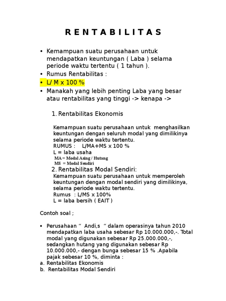 Rentabilitas Likuiditas Sol | PDF | Pengelolaan Keuangan & Uang