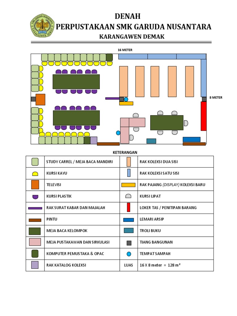 Contoh Denah Perpustakaan | PDF