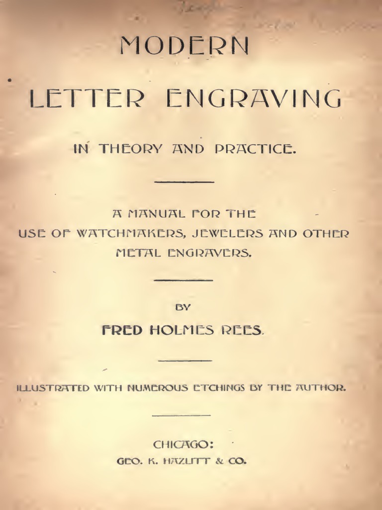 83E2F Modern Letter Engraving Metal Part1 PDF | PDF | Engraving