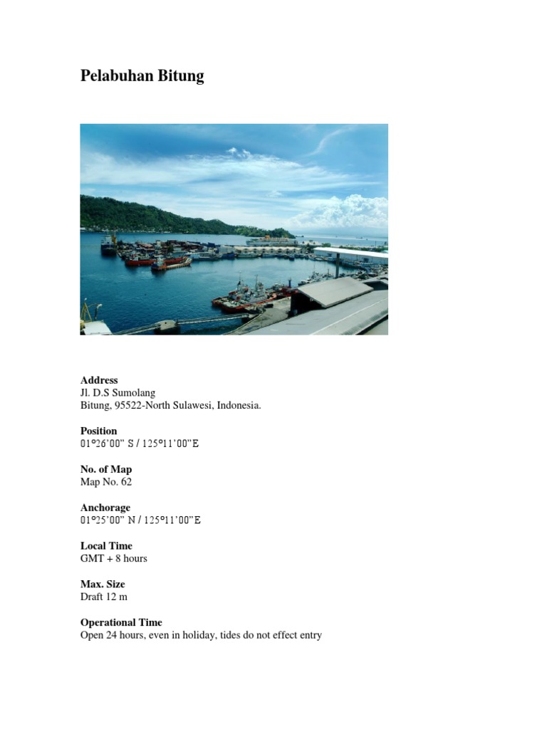 Pelabuhan Bitung | PDF | Pier | Tide