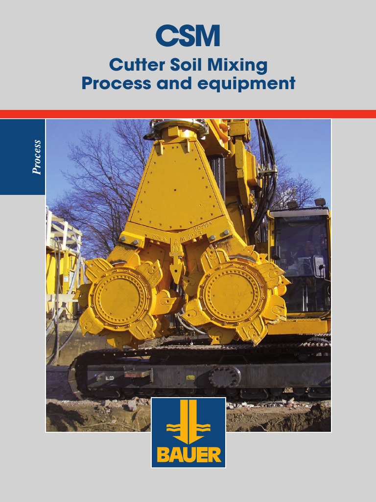 Bauer CSM Literature | PDF | Drilling Rig | Soil