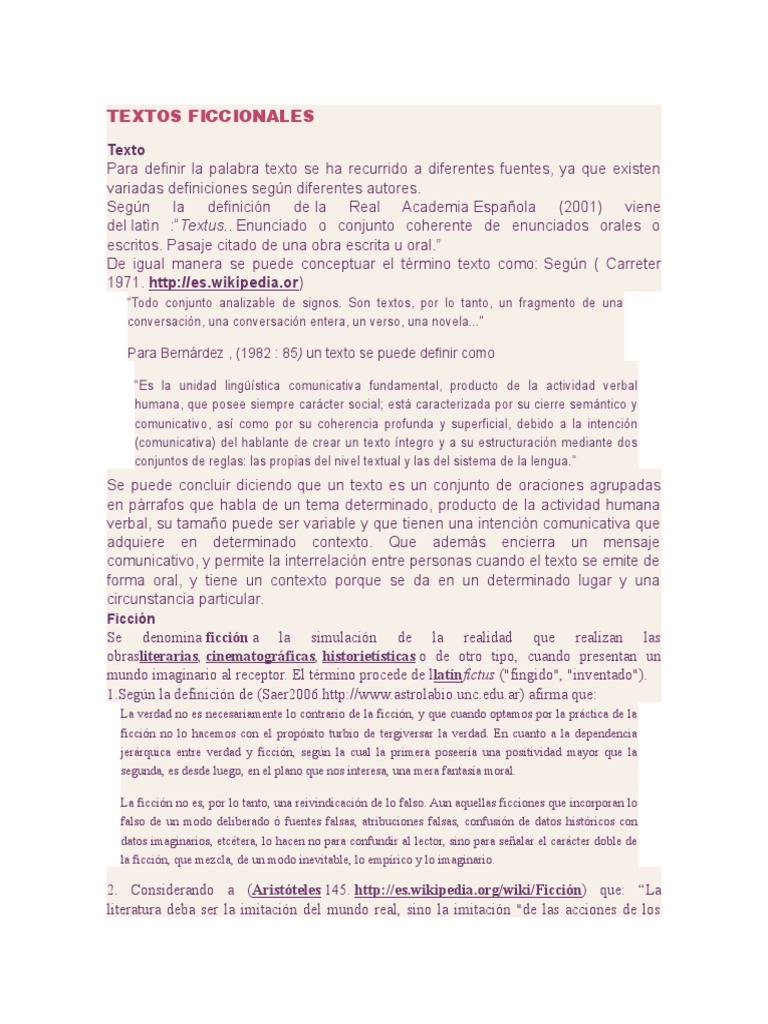Definición de Textos Ficcionales | PDF | Narración | Narrativa