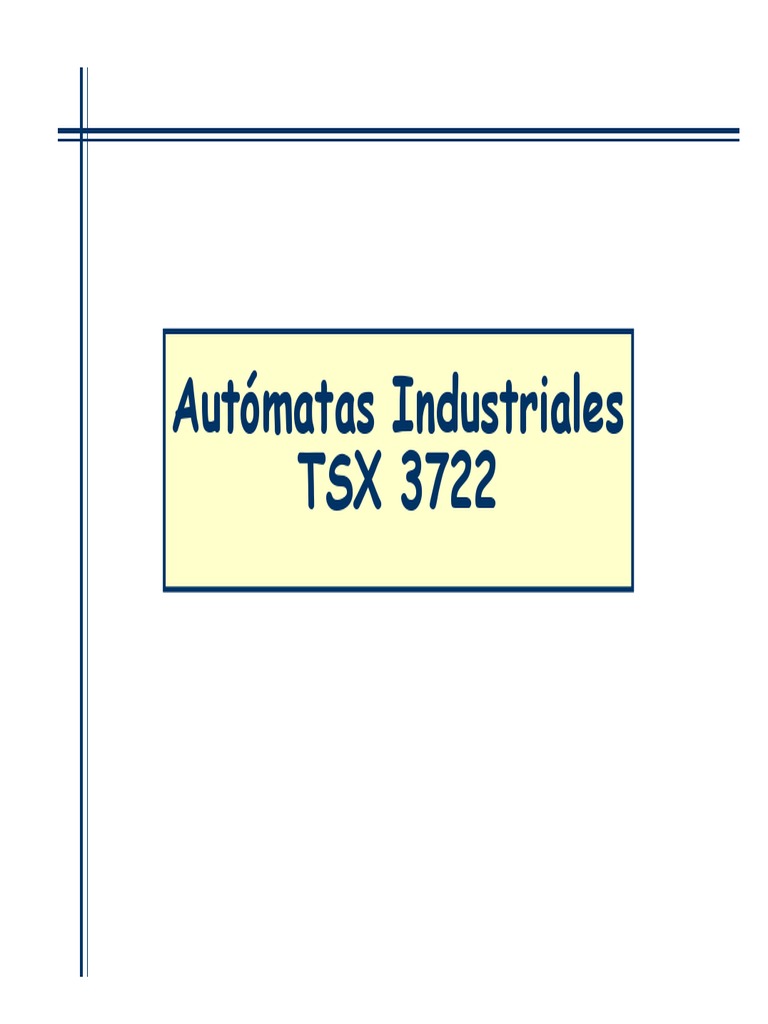 Manual PLC Schneider TSX 3722 | PDF | Programa de computadora ...