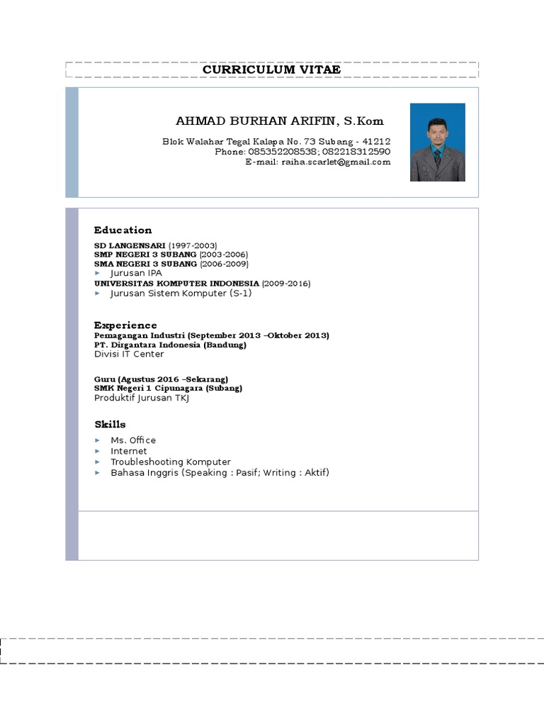 Contoh CV | PDF