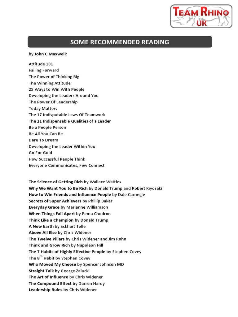 Recommended Reading | PDF