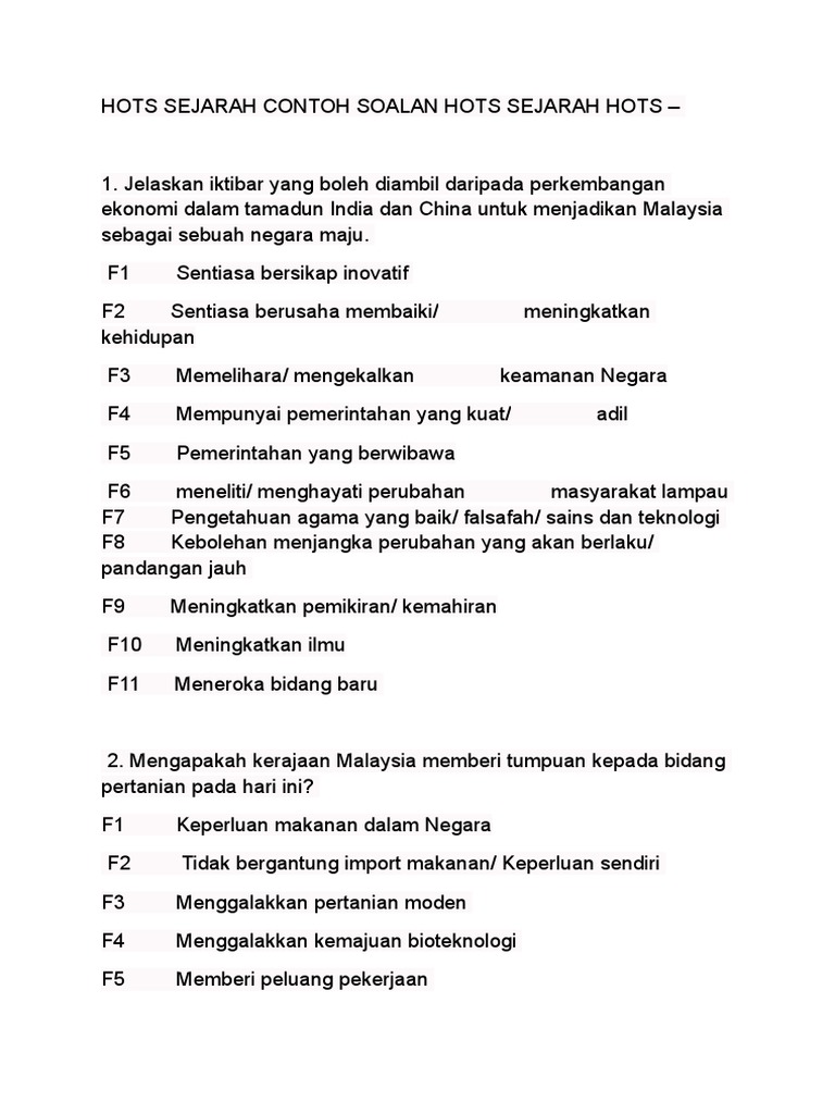 Hots SPM | PDF
