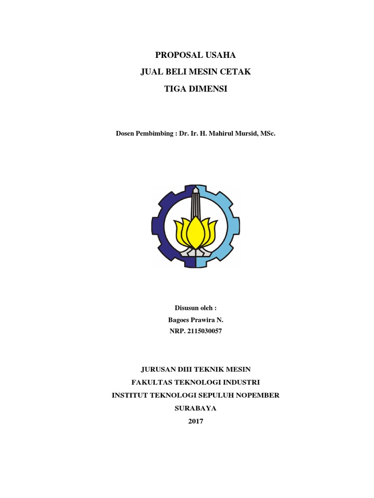 Proposal Usaha Cetak Tiga Dimensi | PDF