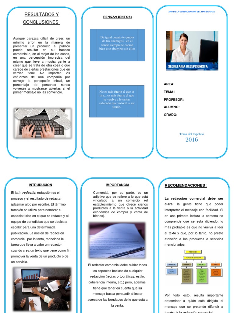 triptico editable | Lectura (proceso) | Cognición