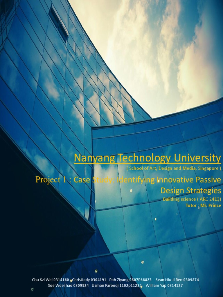 Nanyang Technology University: Project 1: Case Study: Identifying ...