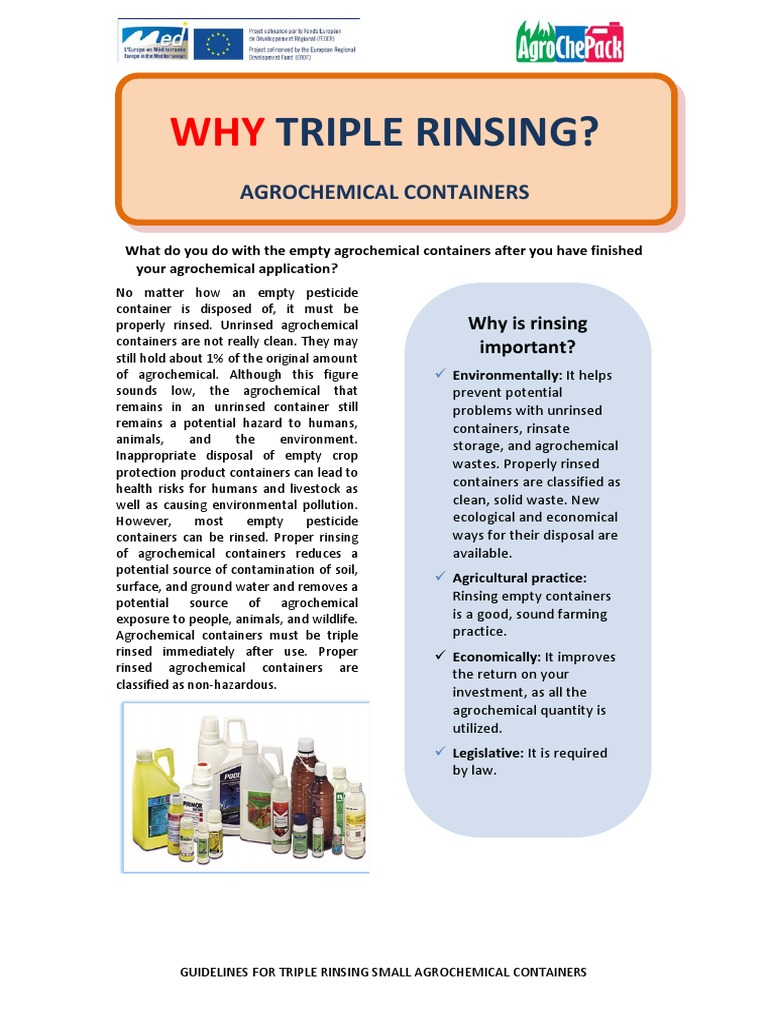 Panduan Triple Rinsing | PDF | Waste Management | Agriculture