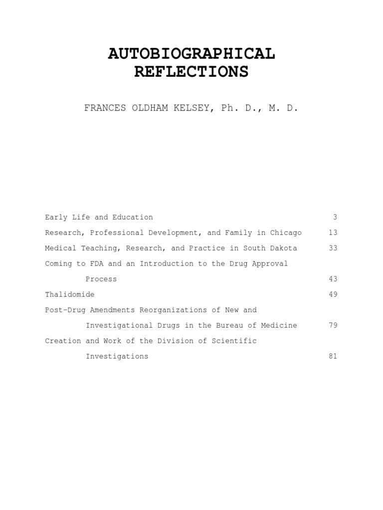 Autobiographical Reflections | PDF | Malaria | Pituitary Gland