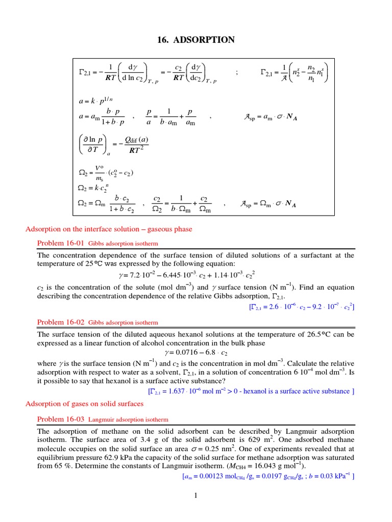 Adsorption | PDF | Adsorption | Chemistry
