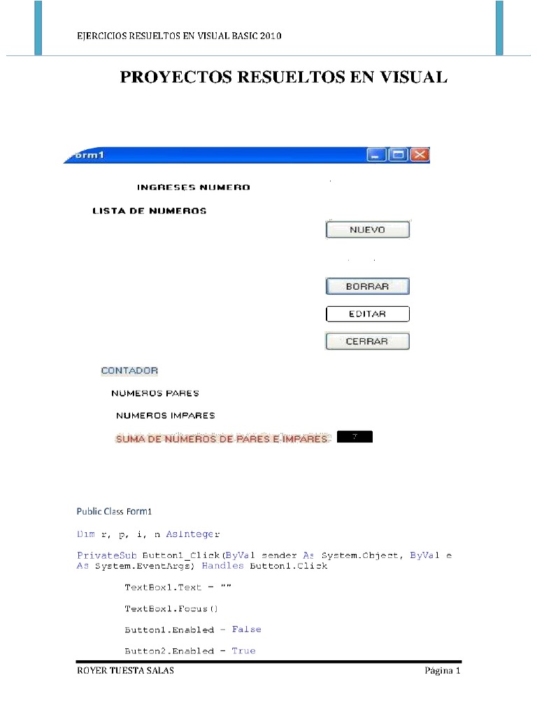 Ejercicios Resueltos en Visual Basic 2010 2 1024 PDF | PDF
