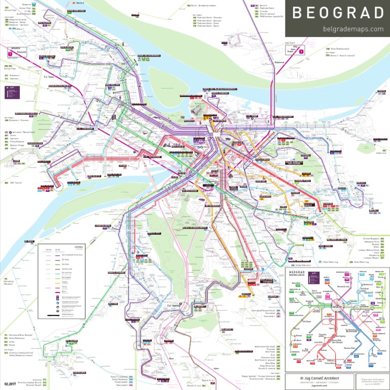 Beograd Gradski Prevoz Detaljna Mapa | PDF