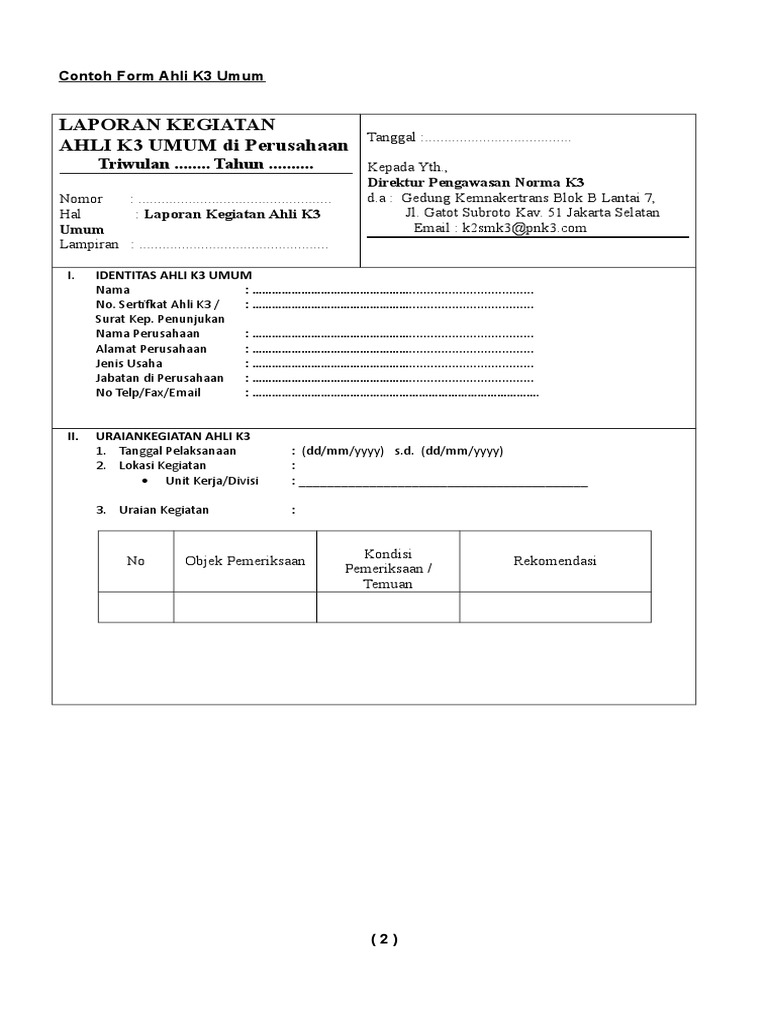 Laporan P2K3 & AK3 | PDF | Teknologi & Rekayasa