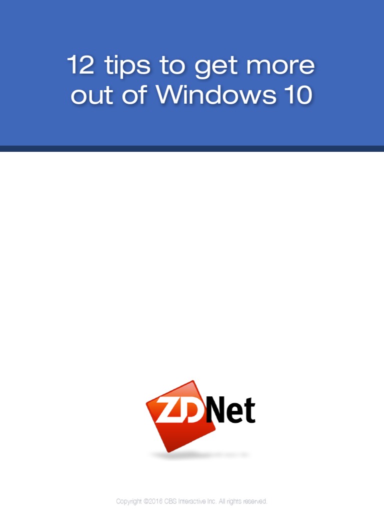12windows Tips Zd Pdf Windows 10 Microsoft Windows