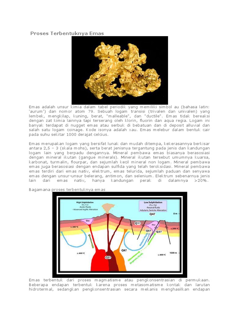 Proses Terbentuknya Emas | PDF