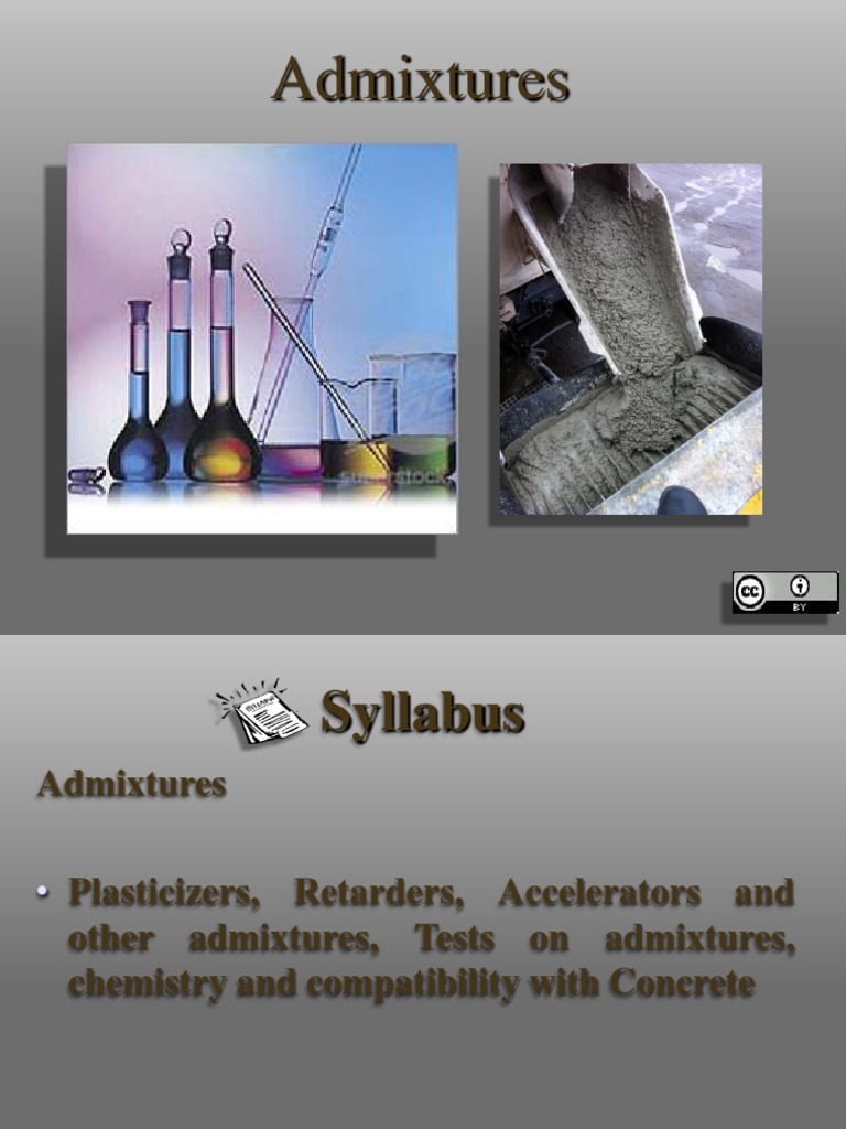 Classification and Functions of Common Chemical Admixtures Used in ...