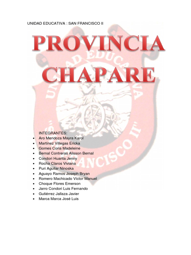 Historia, cultura y economía de la provincia de Chapare | PDF | Bolivia ...