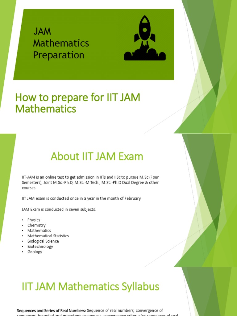 IIT JAM Mathematics Preparation: Books, Syllabus, Exam Pattern! | PDF ...