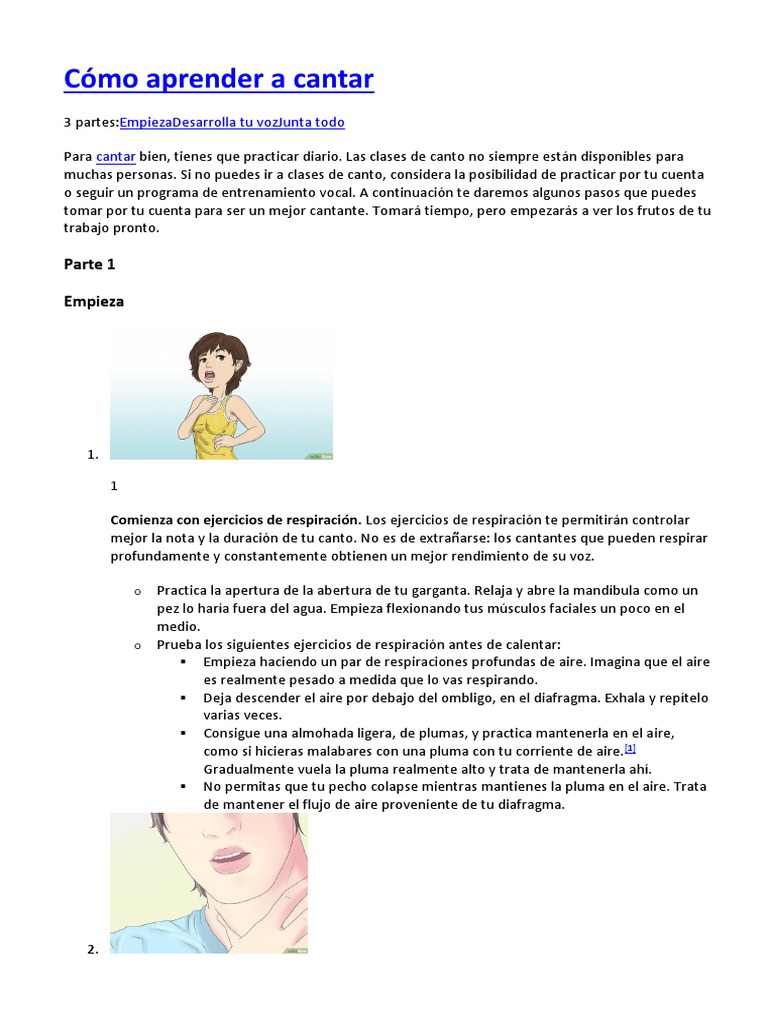Cómo Aprender A Cantar | PDF | Canto | Vocal