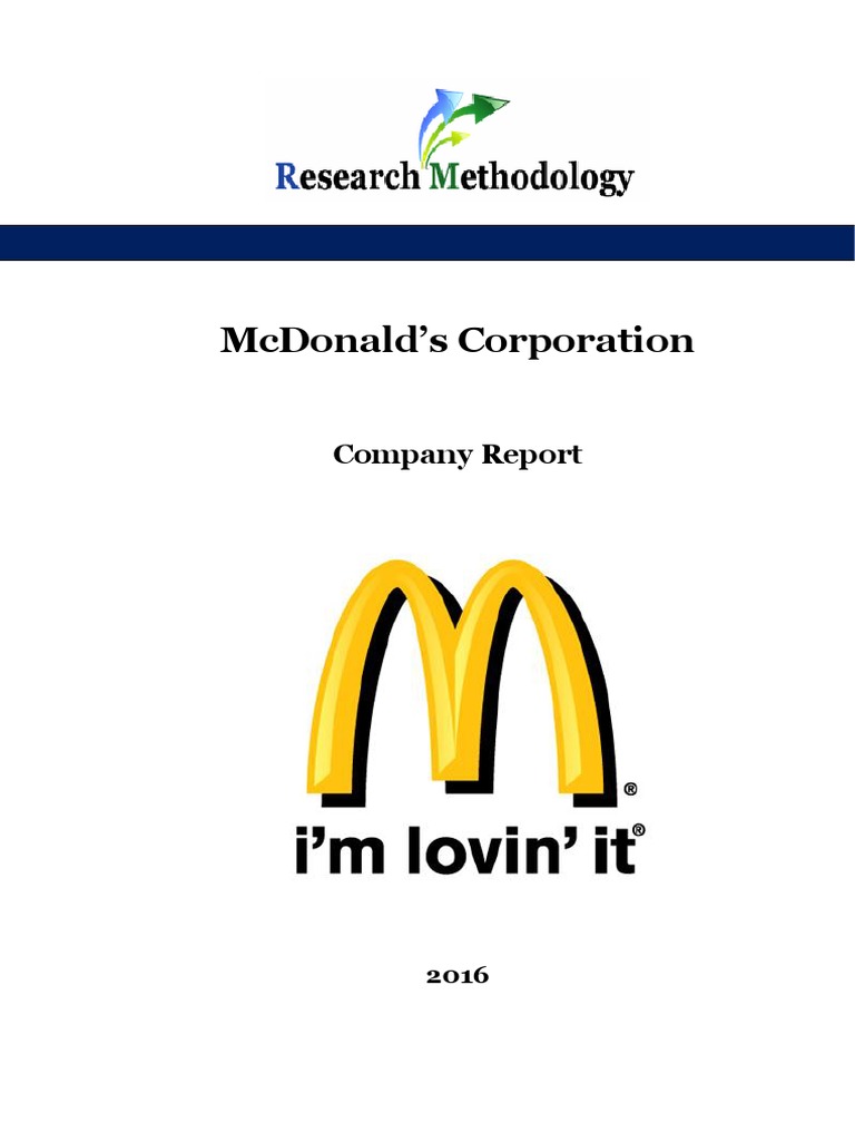 McDonalds Report | PDF | Mc Donald's | Fast Food Restaurants