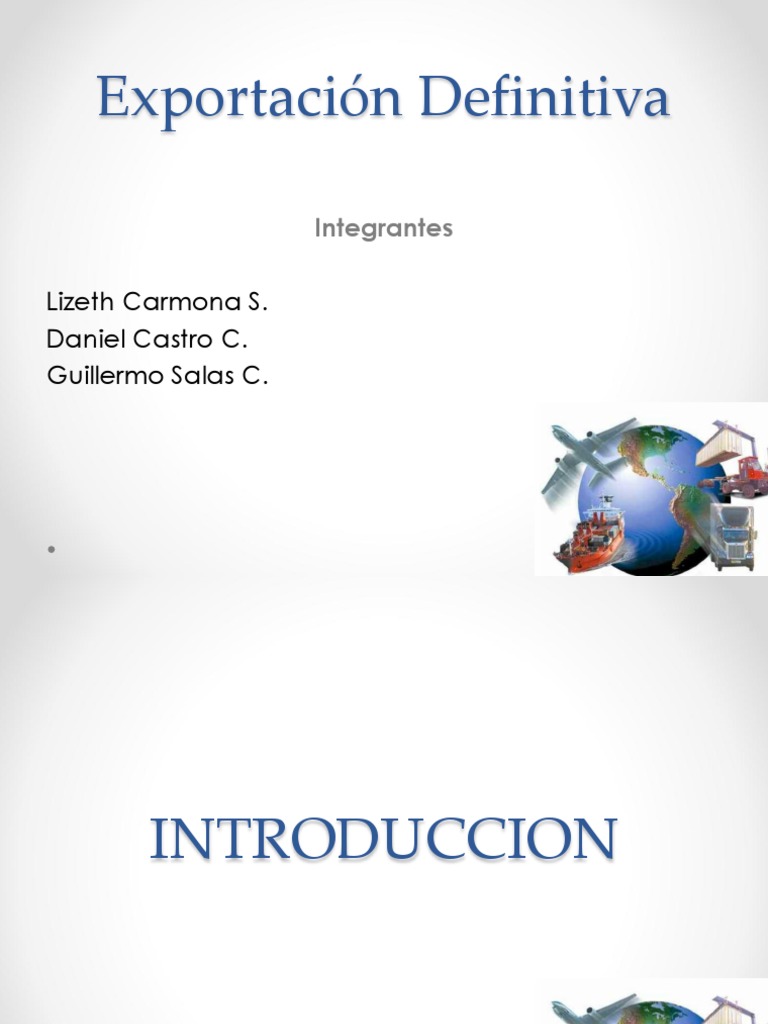 Exportacion Definitiva | PDF | aduana | Exportaciones