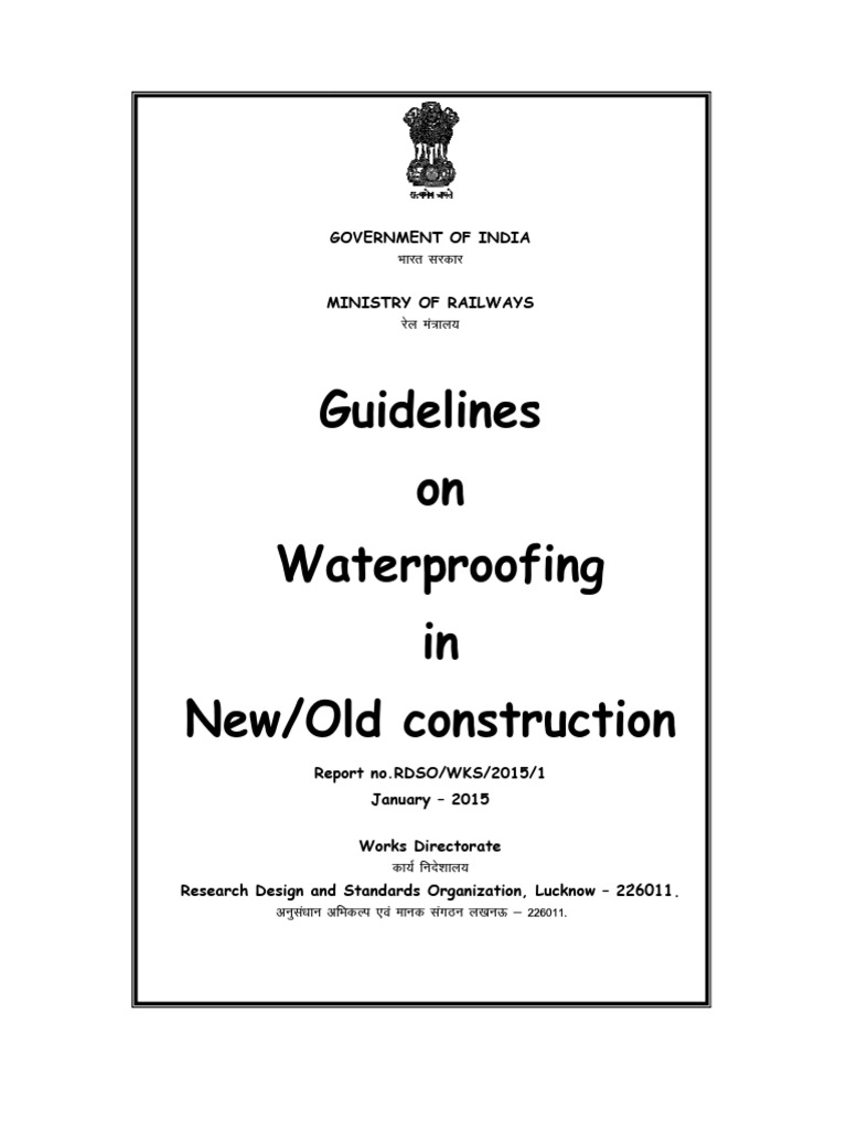 Guidelines On Waterproofing PDF | PDF | Lime (Material) | Mud