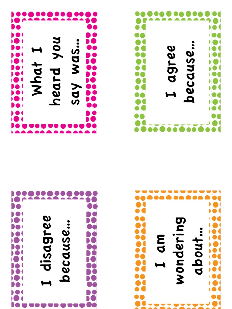 Accountable Talk Stems | PDF