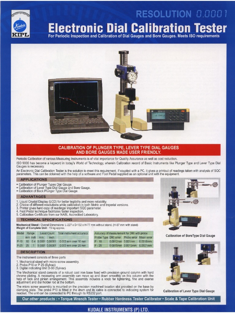 Electronic Dial Calibration Tester PDF | PDF