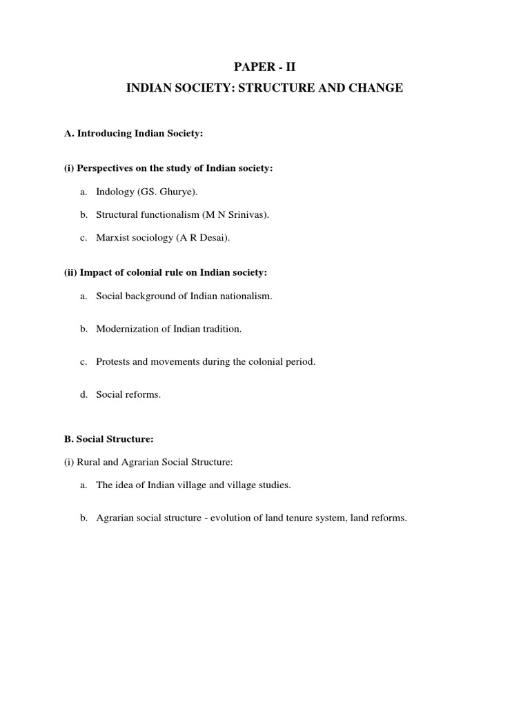 Sociology Paper II | Social Structure | Caste