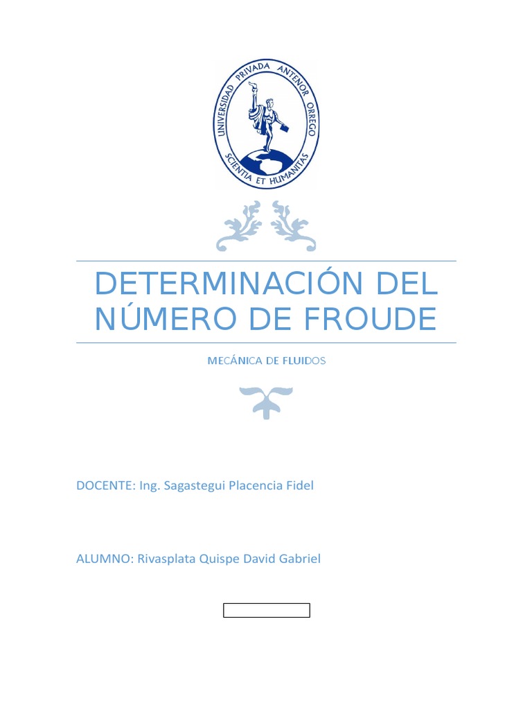 Número de Froude | PDF