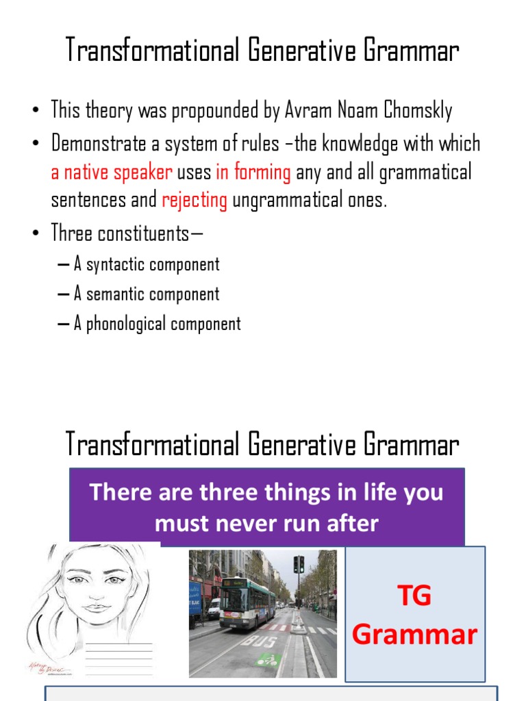 Transformational Generative Grammar Final | PDF | Syntax | Semiotics