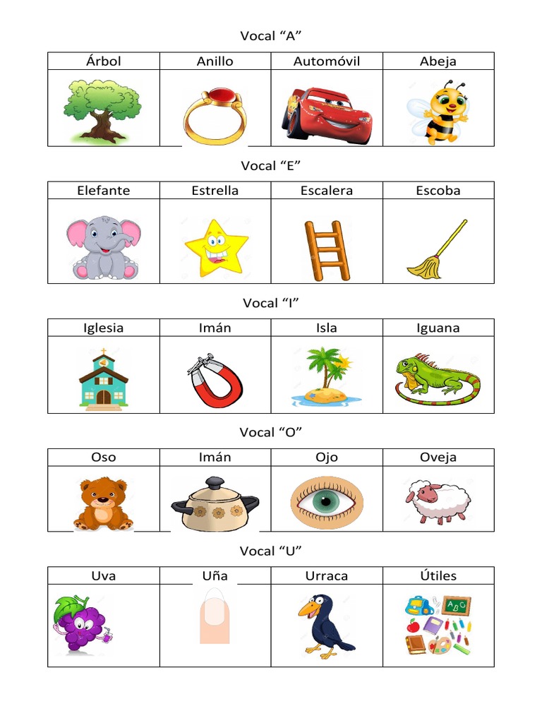 Loteria Con Las Vocales | PDF