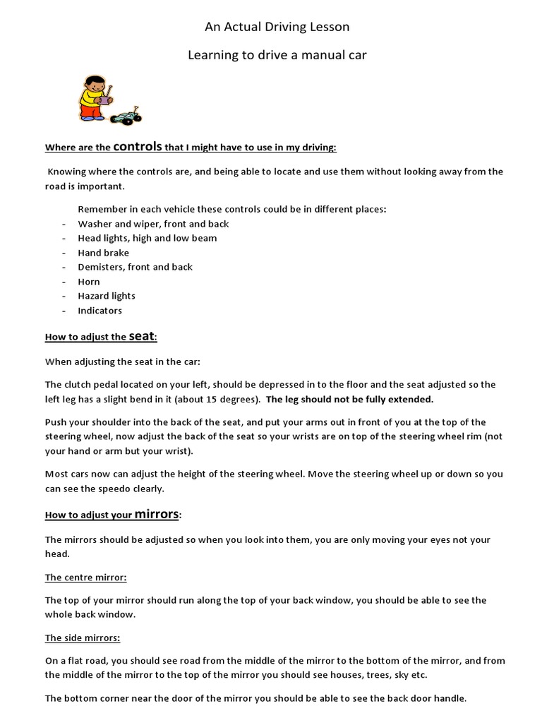 Manual Driving Lessons for Beginners | PDF | Technology & Engineering