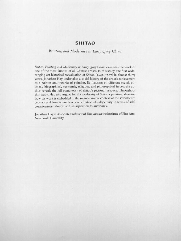 Shitao Chap.1-5 PDF | PDF | Art History | Tang Dynasty