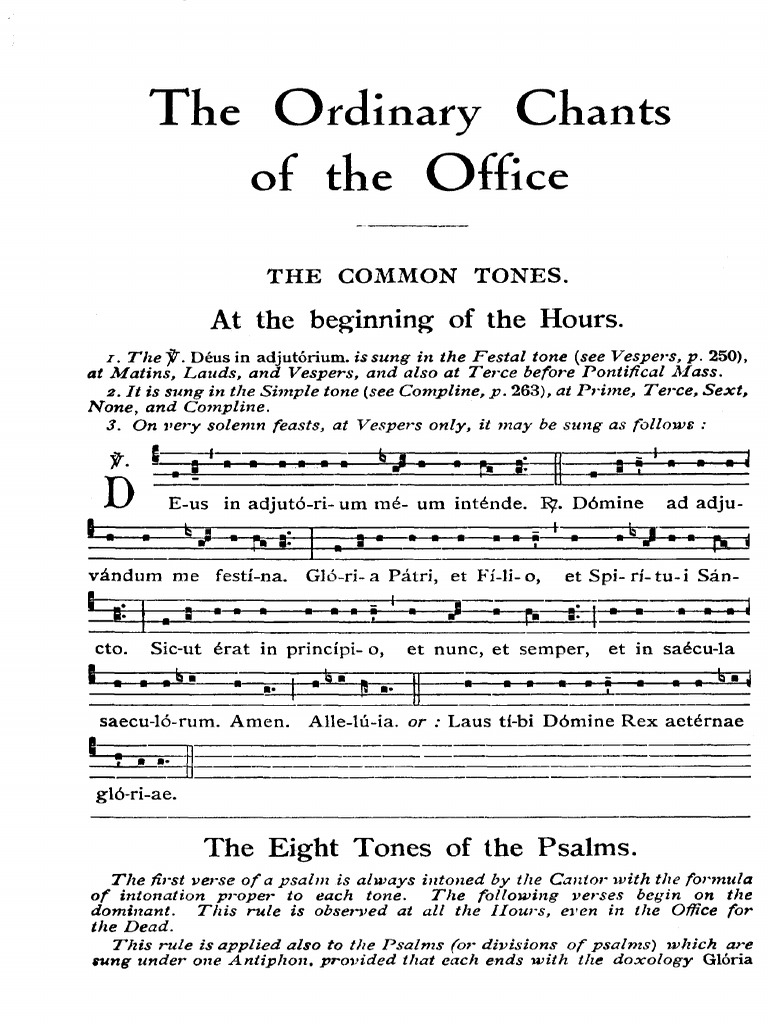 Psalm Tones For Vespers | PDF | Christian Worship And Liturgy ...