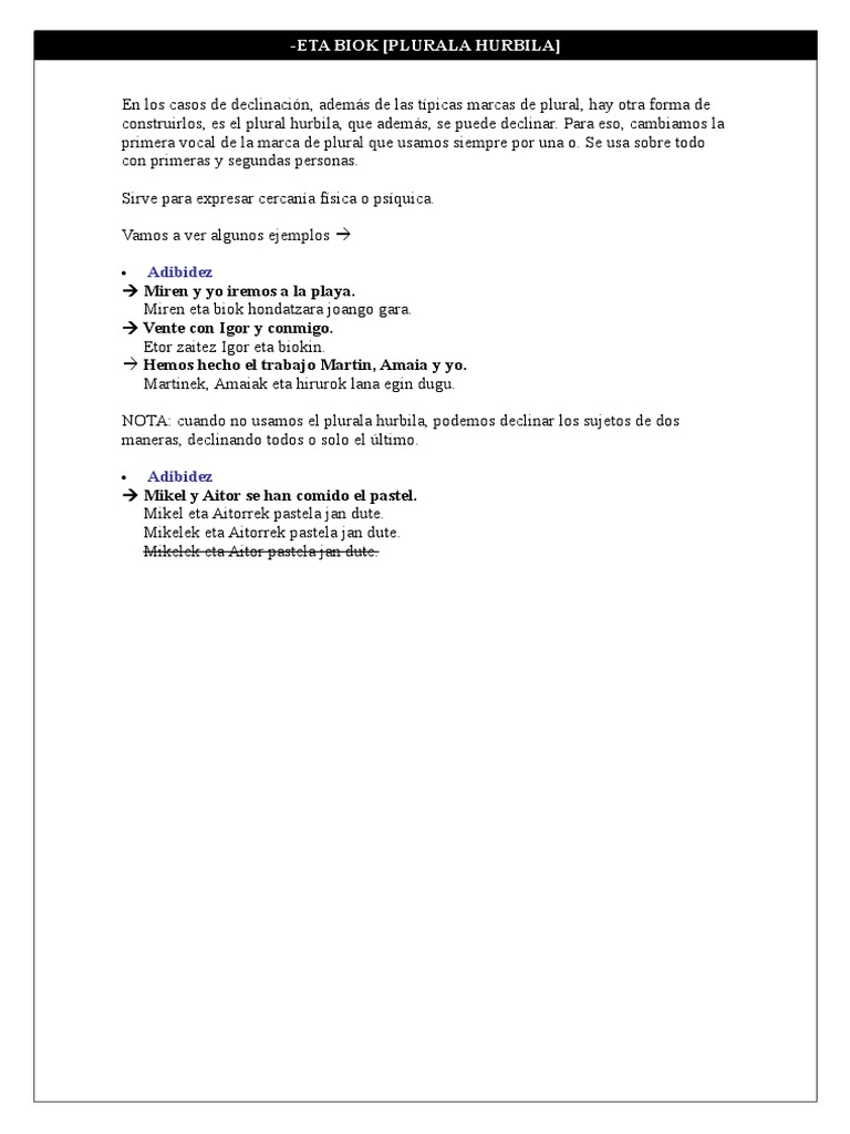 58 - Plurala Hurbila - Teoria | PDF