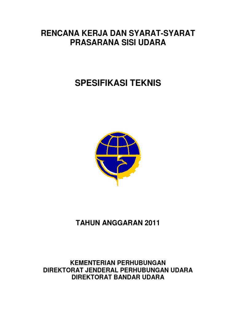 Spesifikasi Teknis Prasarana Udara | PDF