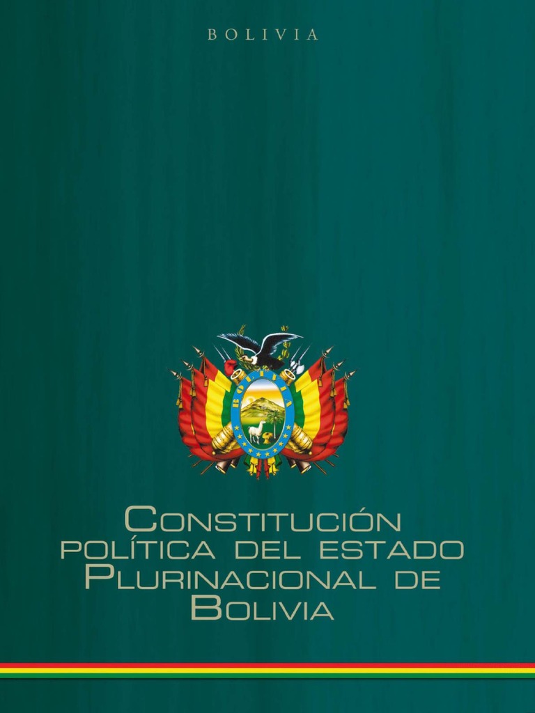Consitucion Política Del Estado Plurinacional de Bolivia en Word | PDF ...