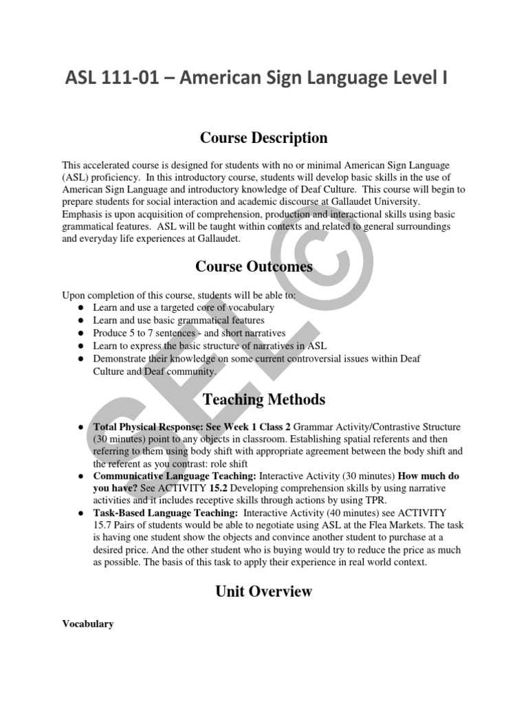 Unit 15: Money in ASL | PDF | American Sign Language | Reading ...